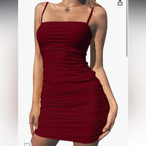 Amazon | Dresses | Amazon Wine Red Bodycon Dress | Poshmark